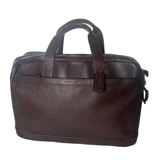 Coach | Bags | Coach Dark Brown Leather Briefcase | Poshmark